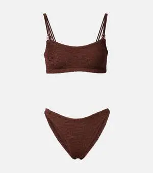 Hunza G Cassie Embellished Bikini - Brown