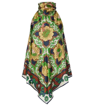 ALEMAIS Liana Printed Silk Satin Top - Multicoloured