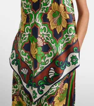ALEMAIS Liana Printed Silk Satin Top - Multicoloured