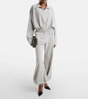 Norma Kamali Cotton-blend Jersey Sweatpants