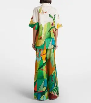 ALEMAIS Alémais X Mokshini Linen Wide-leg Pants - Multicoloured