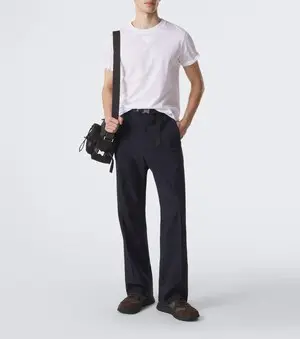 Prada Suede And Fabric Trimmed Lace-up Sneakers