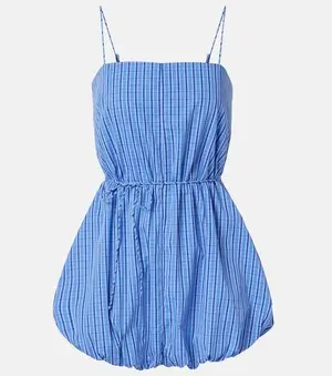 Faithfull The Brand Riatto Checked Cotton Romper