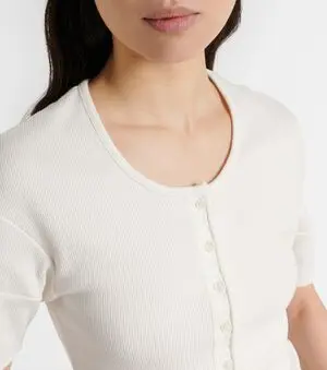 LEMAIRE Cotton And Linen Henley Shirt - White