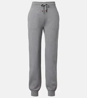 Loro Piana Banyan Cotton And Cashmere Sweatpants - Grey