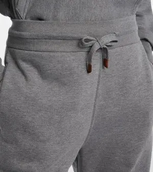 Loro Piana Banyan Cotton And Cashmere Sweatpants - Grey