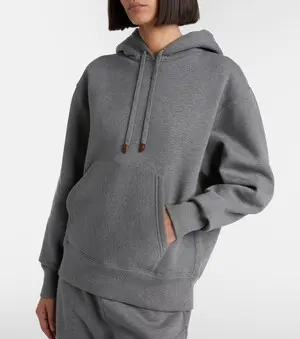 Loro Piana Banyan Cotton And Cashmere Hoodie - Grey