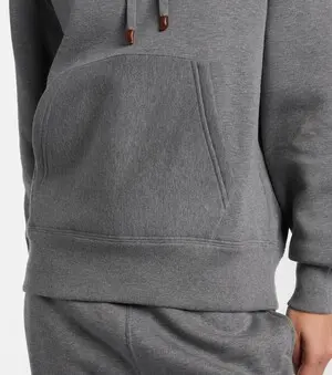 Loro Piana Banyan Cotton And Cashmere Hoodie - Grey
