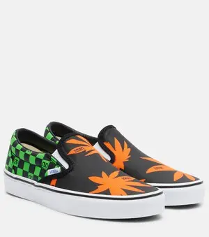 Valentino Garavani X Vans Vlogo Printed Canvas Slip-on Sneakers - Multicoloured