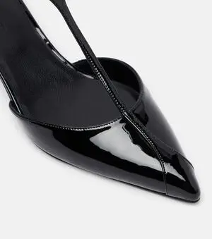 Khaite Mia Patent Leather Pumps - Black