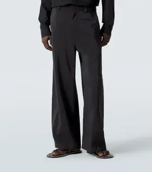 LEMAIRE Silk-blend Straight Leg Trousers