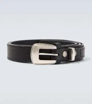 LEMAIRE Layered Leather Belt - Black