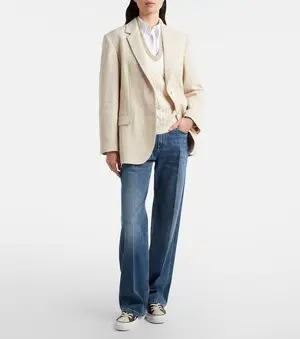 Brunello Cucinelli Leather-trimmed Sneakers