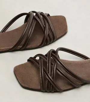 Brunello Cucinelli Leather Slides - Brown