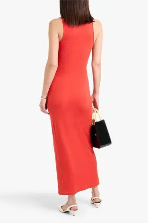 Loulou De Saison Myron Jersey Midi Dress - Tomato Red