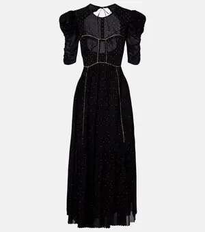 MARANT ETOILE Sichene Polka-dot Maxi Dress - Black