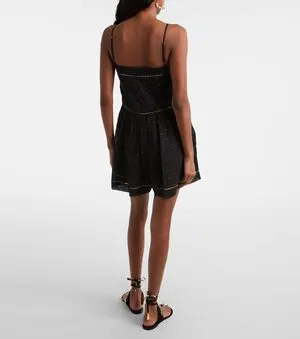MARANT ETOILE Polka-dot Cotton Romper - Black