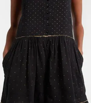 MARANT ETOILE Polka-dot Cotton Romper - Black