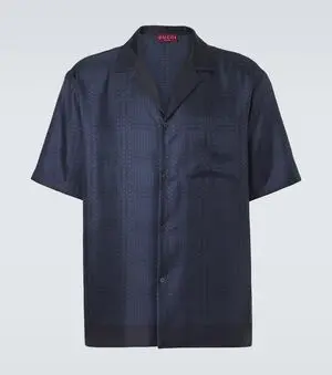 Gucci Interlocking G Silk Twill Bowling Shirt