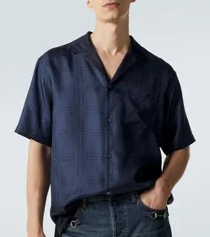 Gucci Interlocking G Silk Twill Bowling Shirt