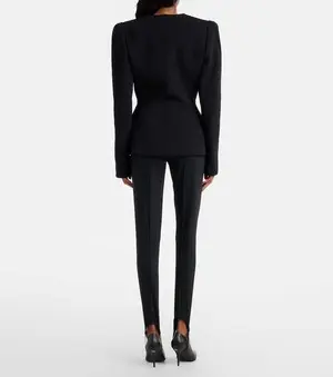 MUGLER Wool-blend Stirrup Leggings