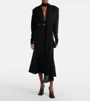 MUGLER Crêpe Midi Dress