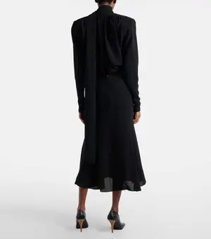 MUGLER Crêpe Midi Dress