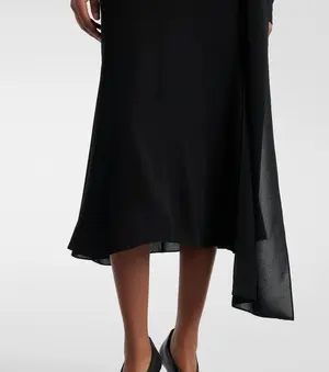 MUGLER Crêpe Midi Dress