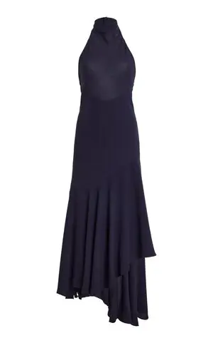 Alaïa Open Back Georgette Maxi Dress