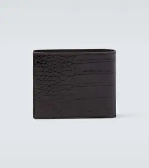 TOM FORD Croc-effect Patent Leather Bifold Wallet