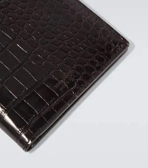 TOM FORD Croc-effect Patent Leather Bifold Wallet