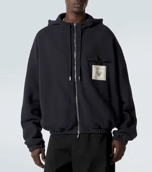 Jacquemus Torneo Cotton Fleece Zip-up Hoodie - Blue