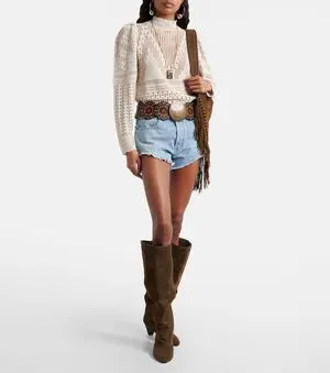 Alanui Island's Diary Denim Shorts