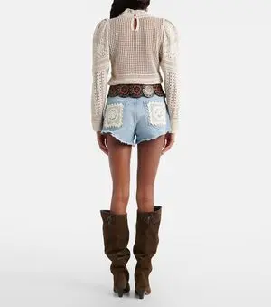 Alanui Island's Diary Denim Shorts