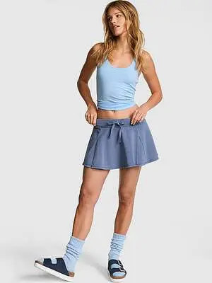 Pink Campus Terry Flirty Skort - Blue