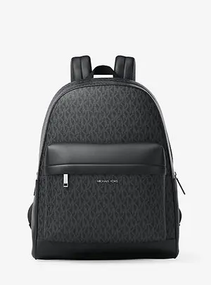 Michael Kors Pacey Medium Signature Logo Backpack - Black