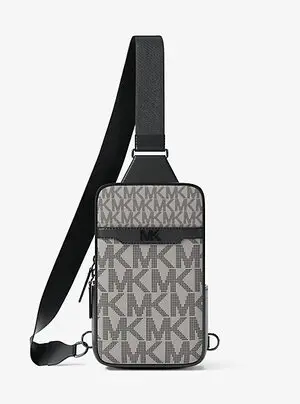 Michael Kors Cooper Small Signature Logo Sling Pack - Black