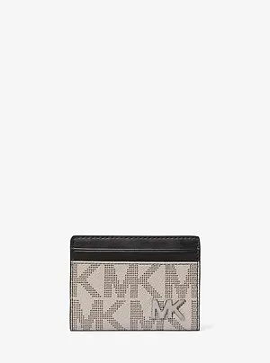 Michael Kors Cooper Large Signature Logo Folio Bi-fold Wallet - Grey