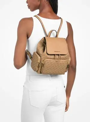 Michael Kors Merritt Small Signature Logo Cargo Backpack - Brown