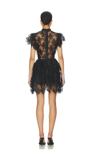 Bardot Tarryn Ruffle Lace Mini Dress