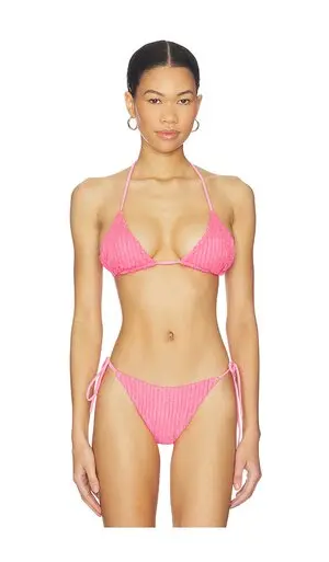 Peixoto Benji Bikini Top - Pink Weave