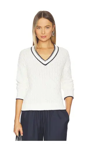 STITCHES & STRIPES Flannery V-neck Pullover