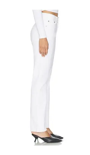 AGOLDE Lana Relaxed Straight Jeans - Marshmallow