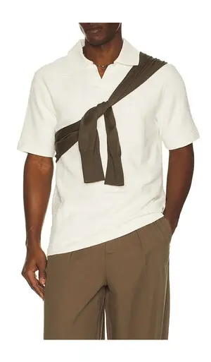 SAMSOE SAMSOE Samac V-neck Polo In Cream