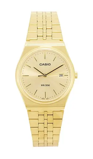 Casio Analog Watch With Stainless Steel Band - Gold & Gold
