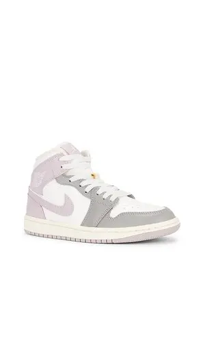 JORDAN 1 Mid Sneakers - Sail  Particle Rose & Enigma Stone