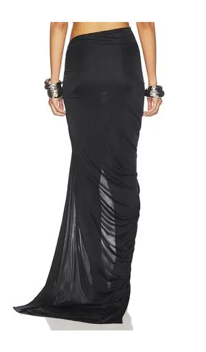 Atlein Draped Asymmetric Skirt