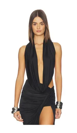 Atlein Draped Circle Top