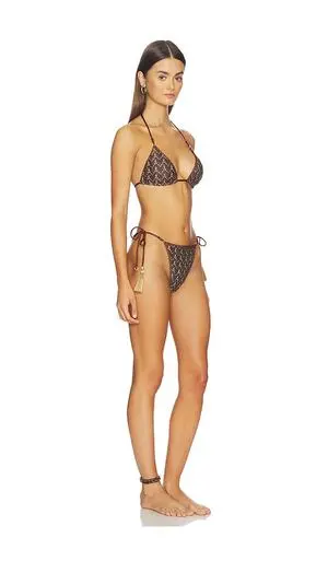 Hanne Bloch Knit Triangle Bikini Set - Brown
