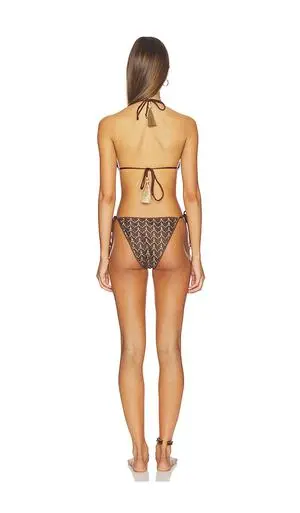 Hanne Bloch Knit Triangle Bikini Set - Brown